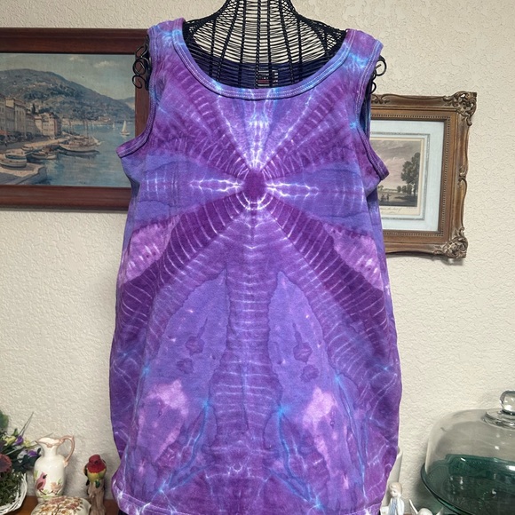 Anvil | Shirts | Purple And Blue Tie Dye Anvil Size Medium Mens Tank ...